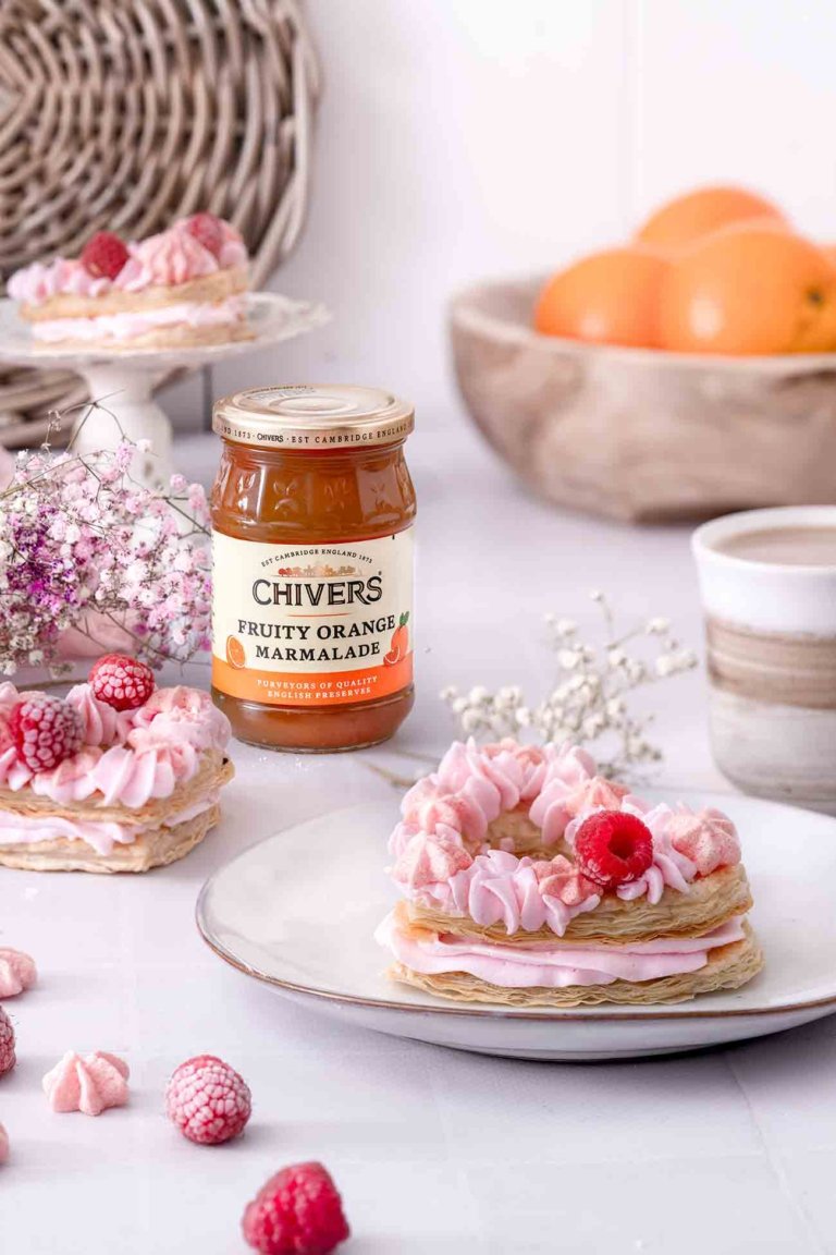 Orangen-Himbeer Mini-Mille Feuille Herzen - Patrick Rosenthal